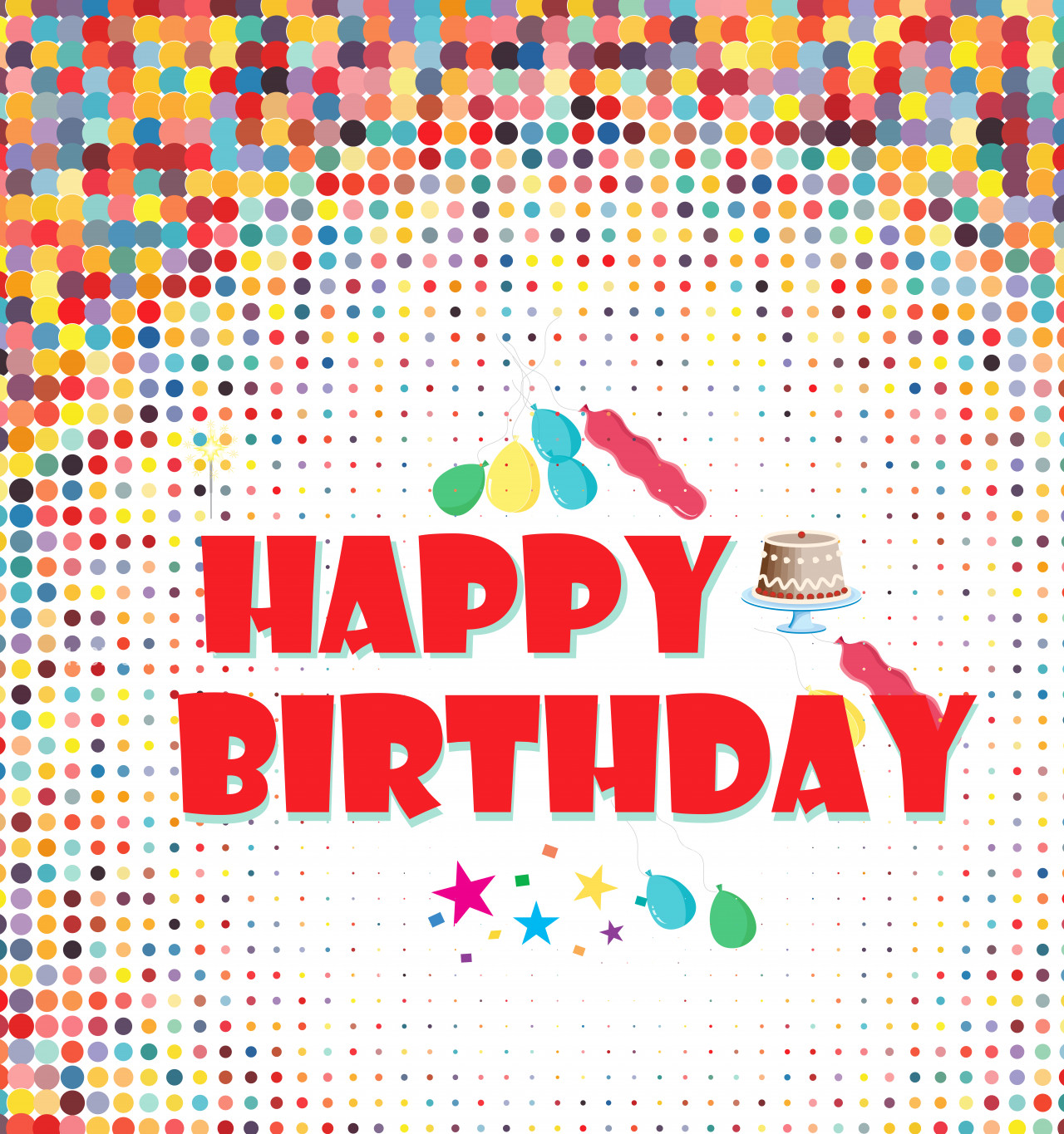 Happy Birthday Background Vector Free