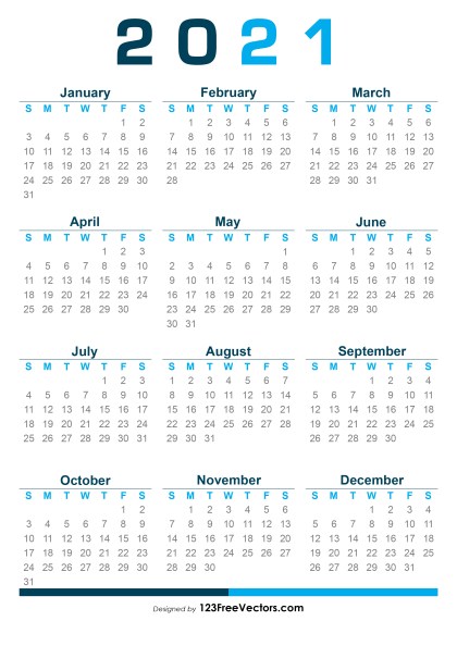 210 2021 Calendar Free Vectors Free Images 123freevectors