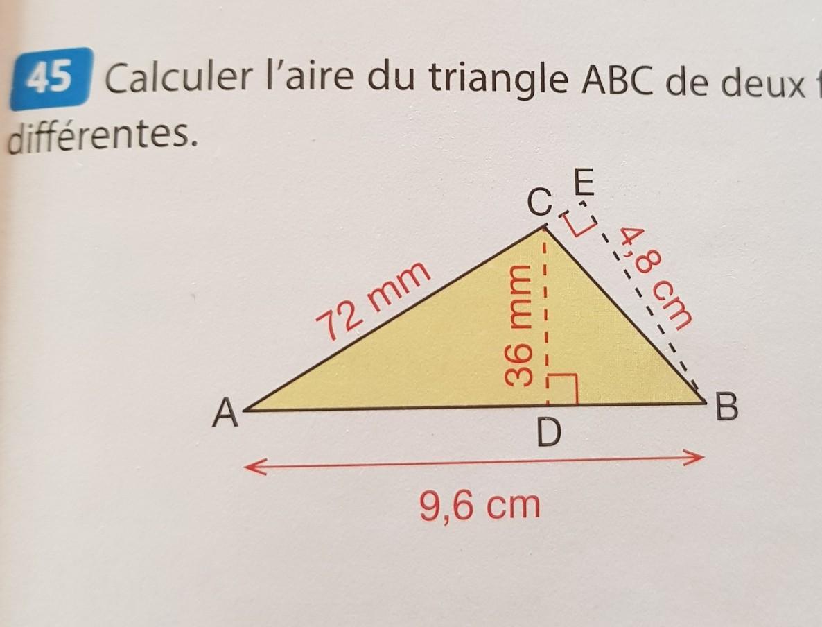 Calcul De L Aire D Un Triangle