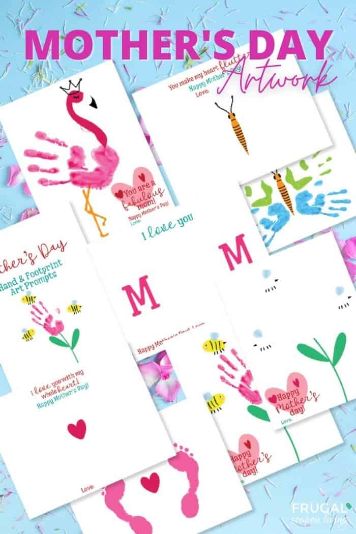 Butterfly Handprint Instant Download Mothers Day Printable Handprint
