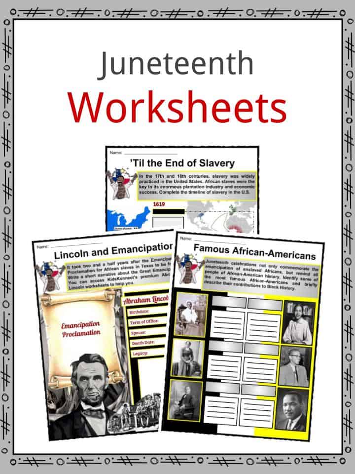 Printable Free Juneteenth Worksheets