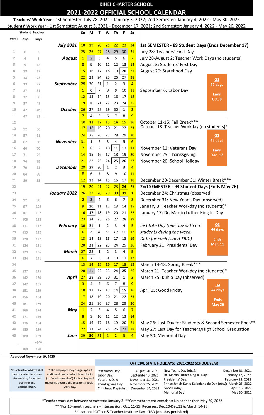 Kcs Calendar 22 23