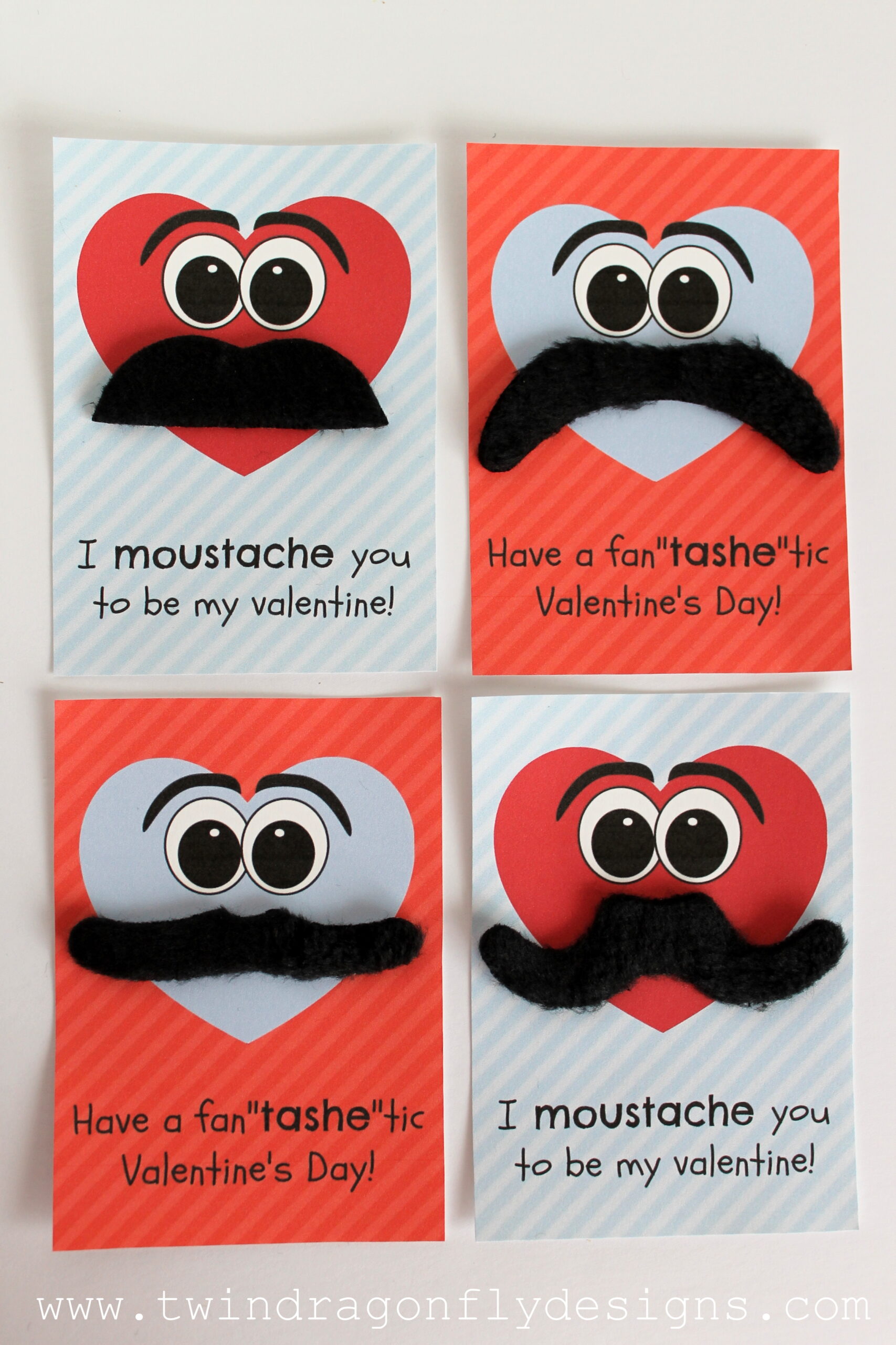 Moustache Valentines With Free Printable Homemade Heather