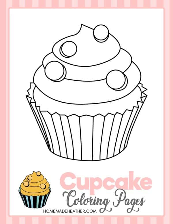 Cute Cupcake Printable Coloring Pages