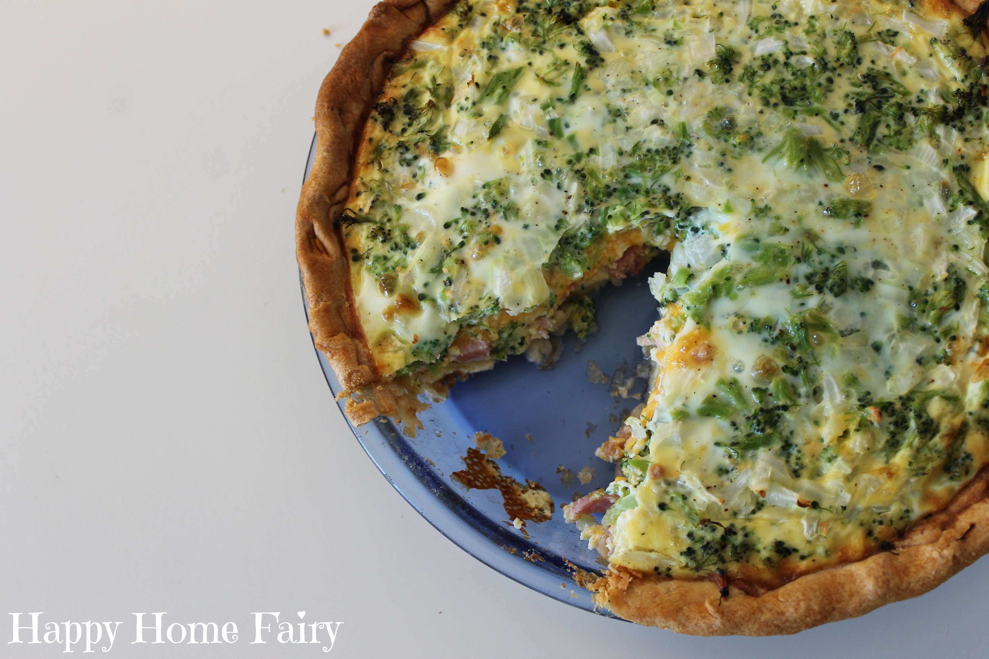 Recipe Ham And Broccoli Quiche Happy Home Fairy