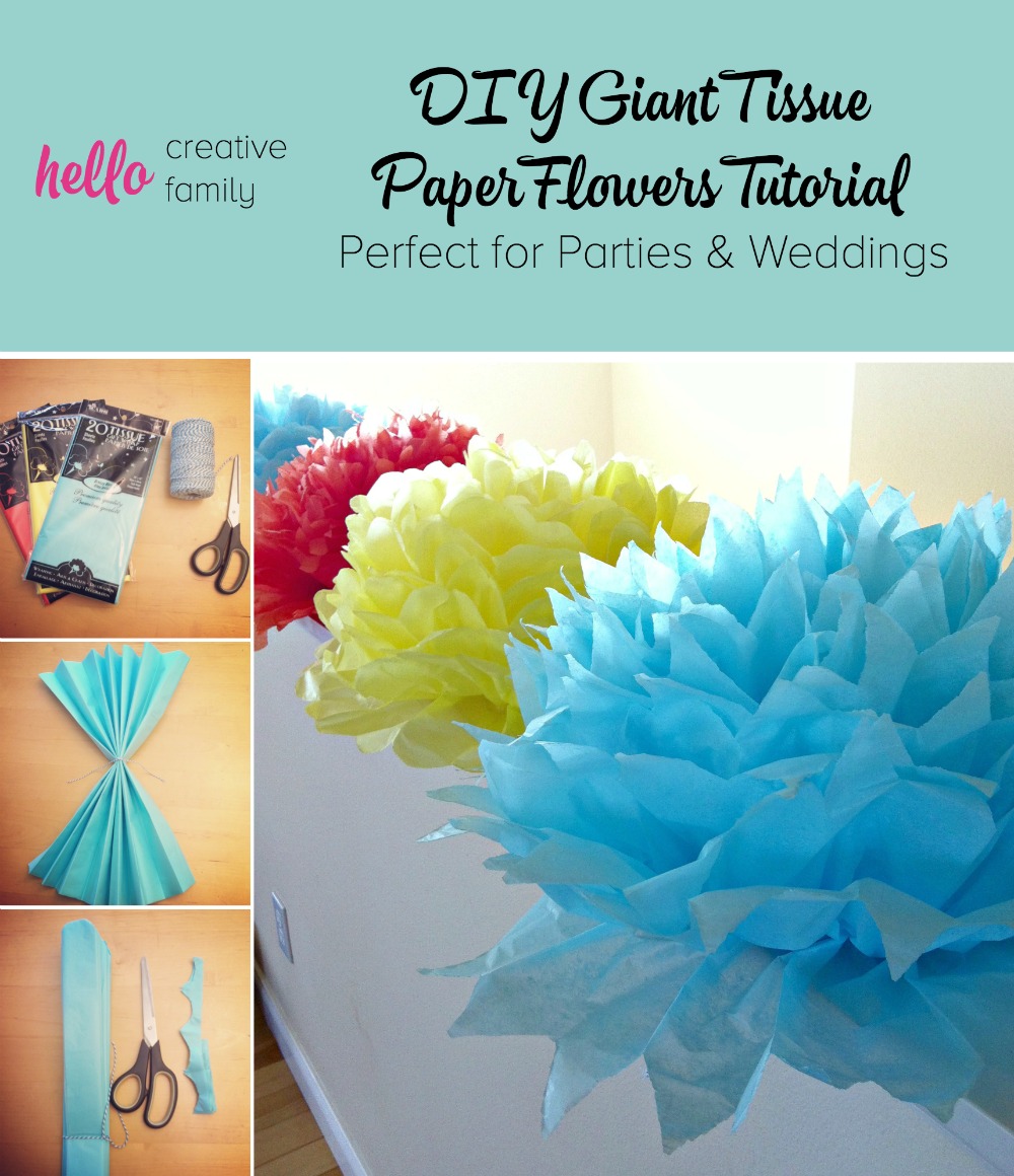 Tutorial How To Make Diy Giant Tissue Paper Flowers Hello Creative