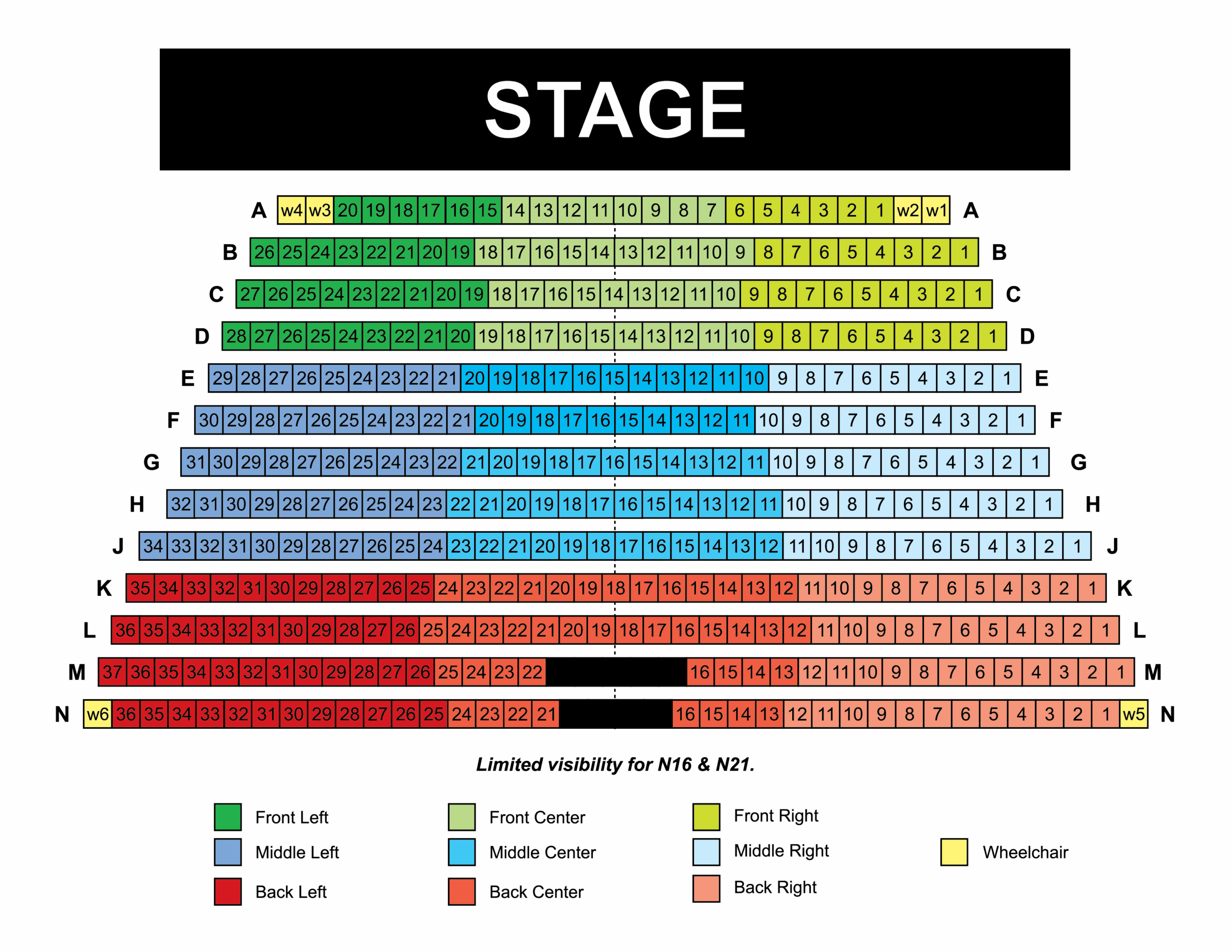 Fireside Theater Seating Chart