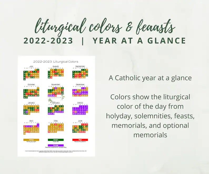 Liturgical Calendar 2022 2023 Printable Word Searches