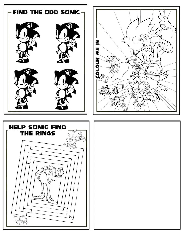 Printable Sonic The Hedgehog Worksheets Printable Word Searches