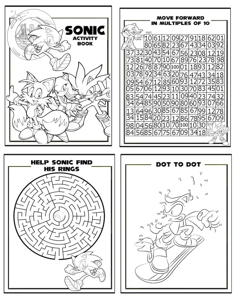 Printable Sonic The Hedgehog Activities Printable Word Searches