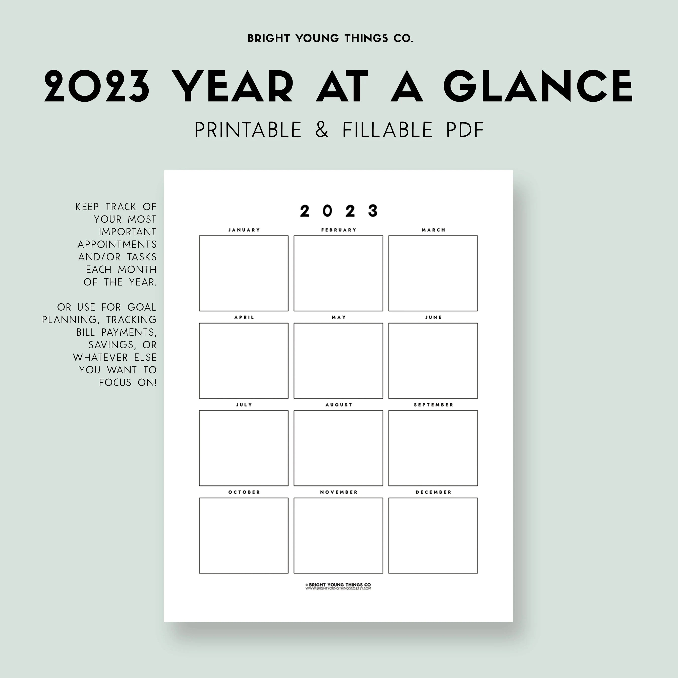 Year At A Glance 2024 Free Printable Printable Calendars At A Glance