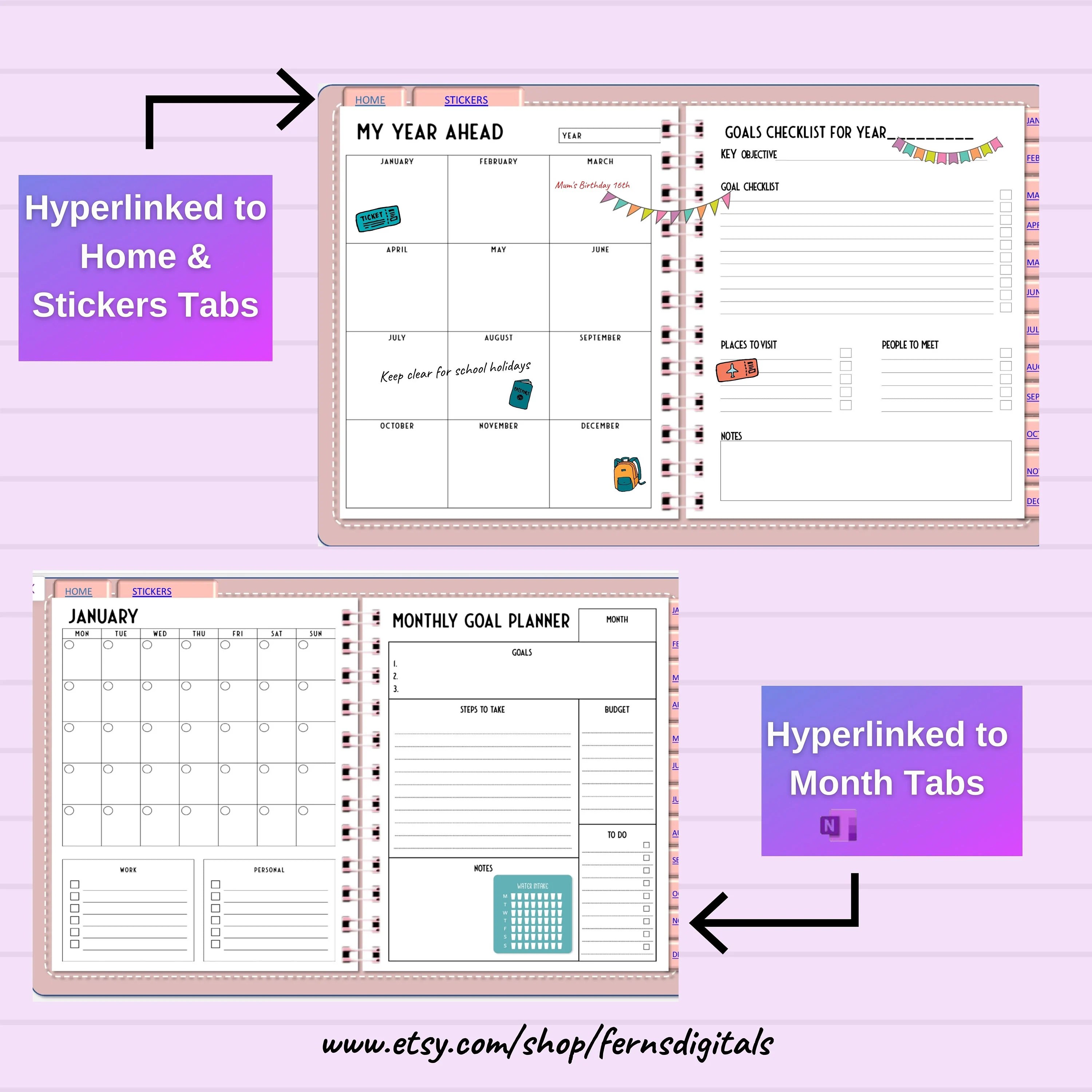 Onenote Templates Planner Printable Word Searches