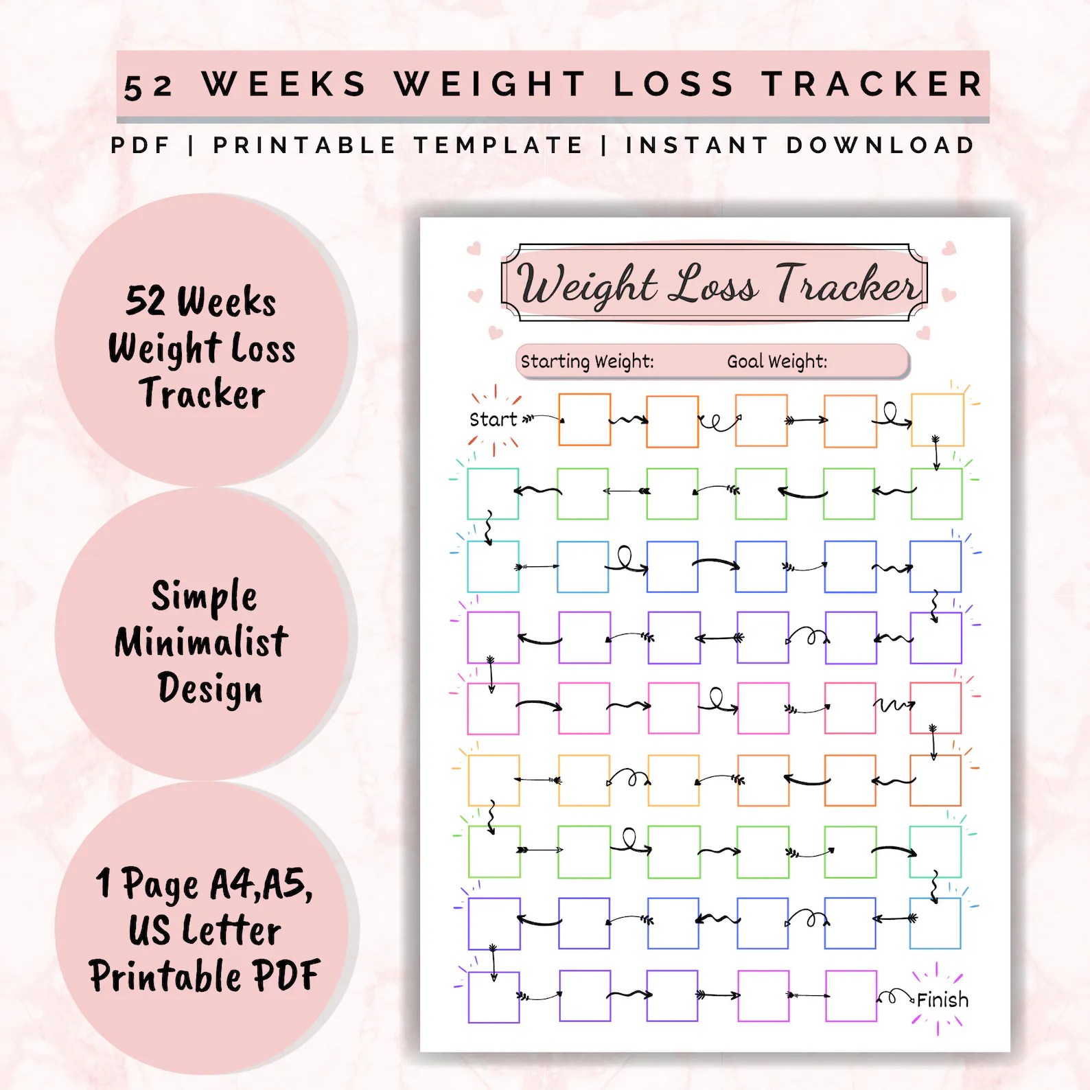 Weight Loss Tracker Free Printable You Can Download These Printable