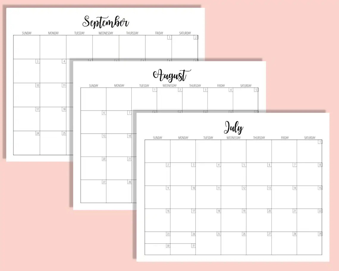 2023 Printable Calendar Horizontal Printable Calendar Collection