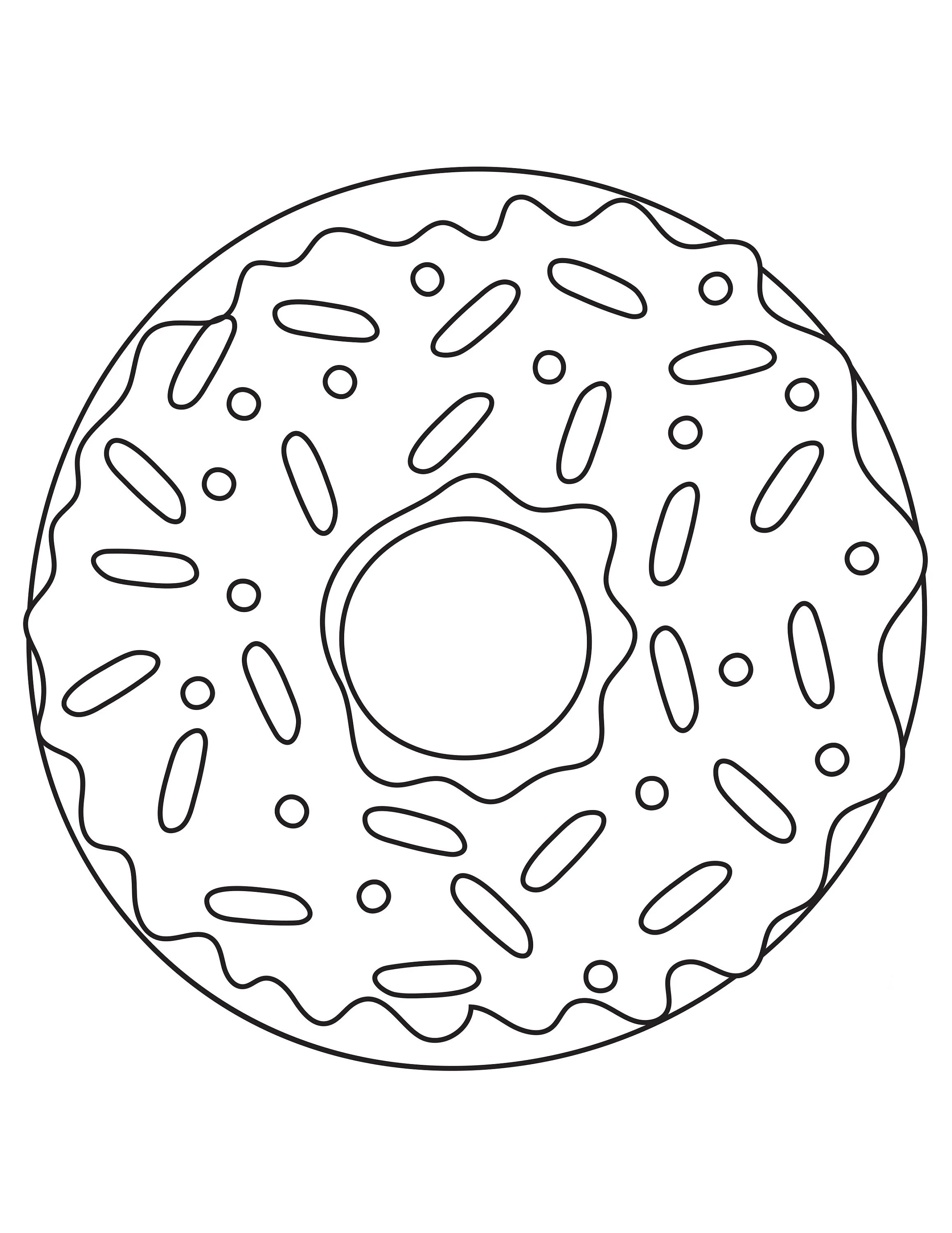 Printable Donut Coloring Pages