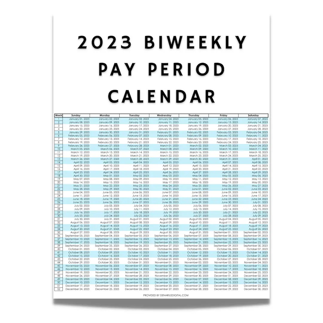 2023 Biweekly Payroll Calendar Excel Printable Word Searches