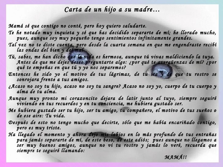 Carta Para Un Hijo Rebelde De Su Madre Compartir Cartas