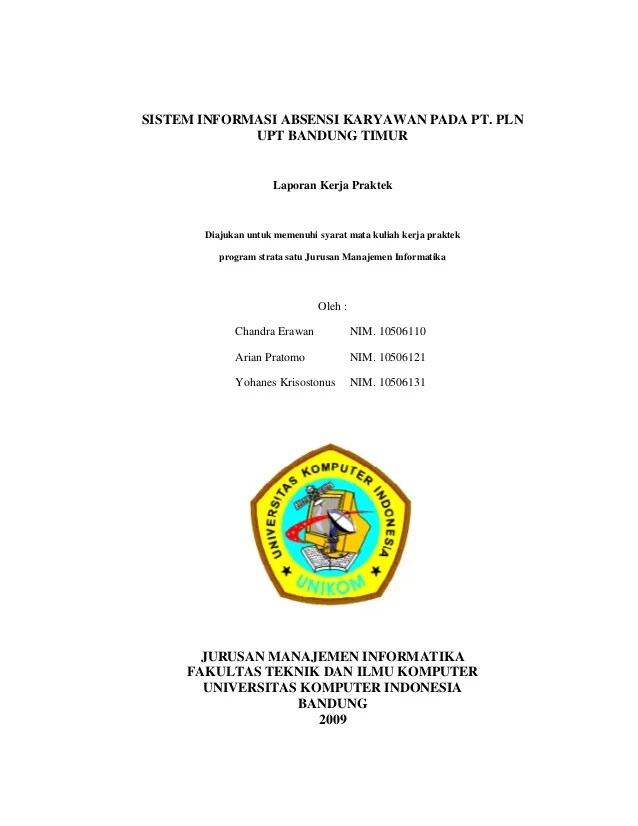 Contoh Laporan Kerja Praktek Teknik Informatika Berbasis Web Yluhavit