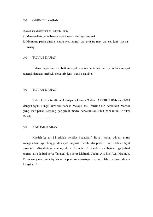 Review Of Contoh Ayat Objektif Resume 2022 Riset