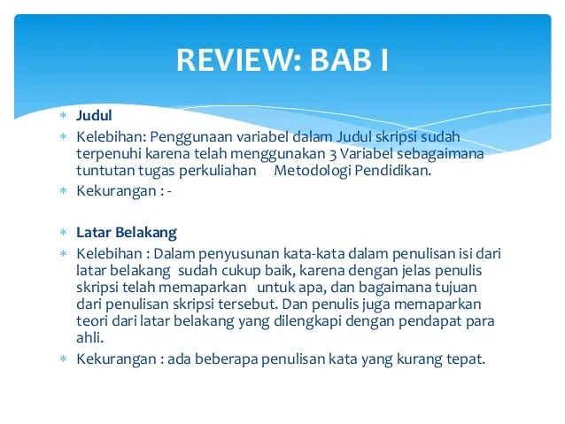 Cara Membuat Review Skripsi Satu Trik