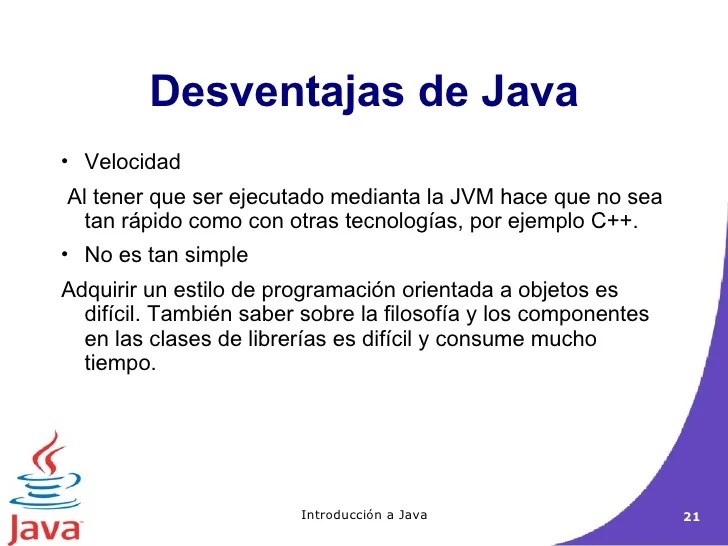 Aquí Ventajas Y Desventajas De Java Tendencias Varias Ciencias