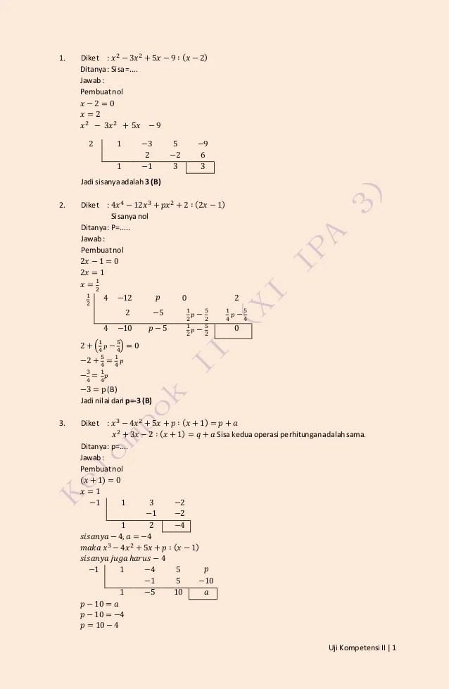 Soal Matematika Wajib Kelas 11 Semester 2 Sinau