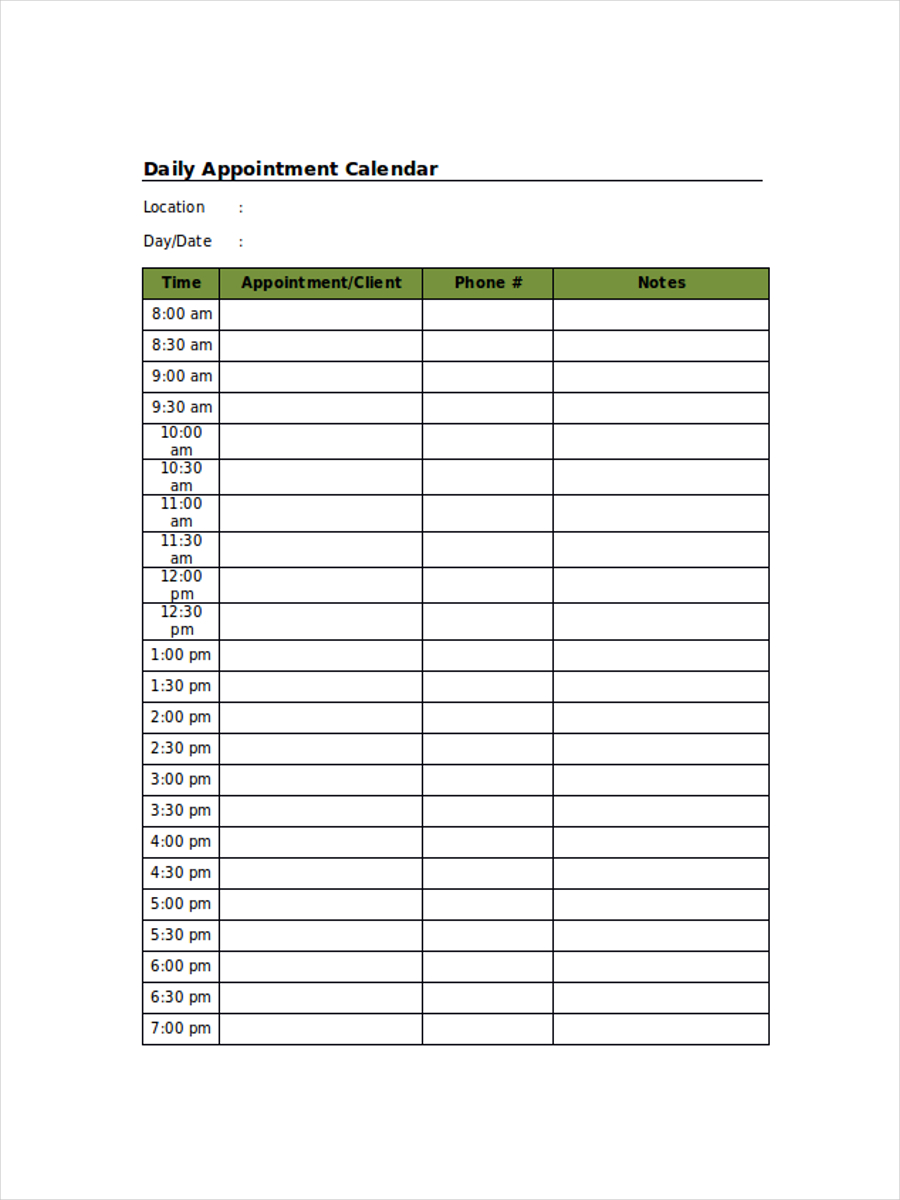 Appointment Printable Sheet Printable Word Searches