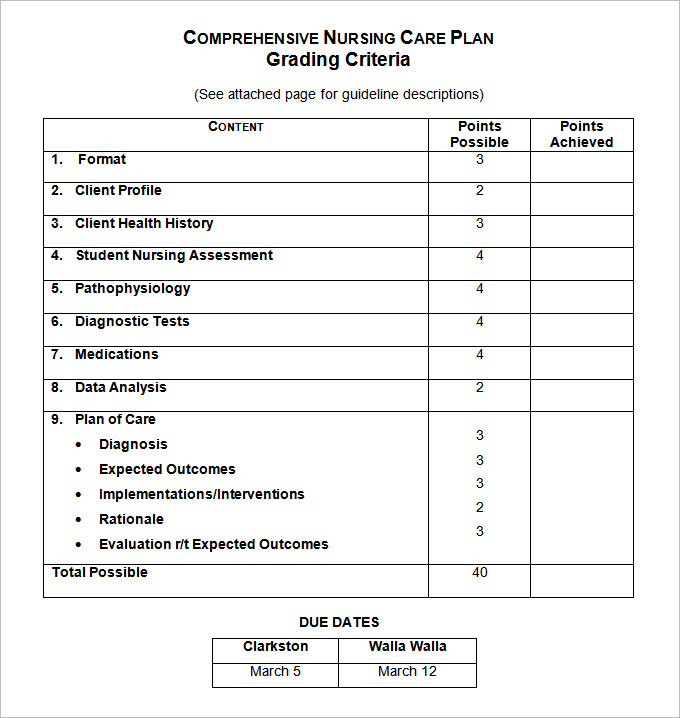 Nursing Diagnosis Care Plan Template Web Key Reasons To Have A Care Plan