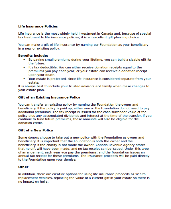 Life Insurance Policy Review Template