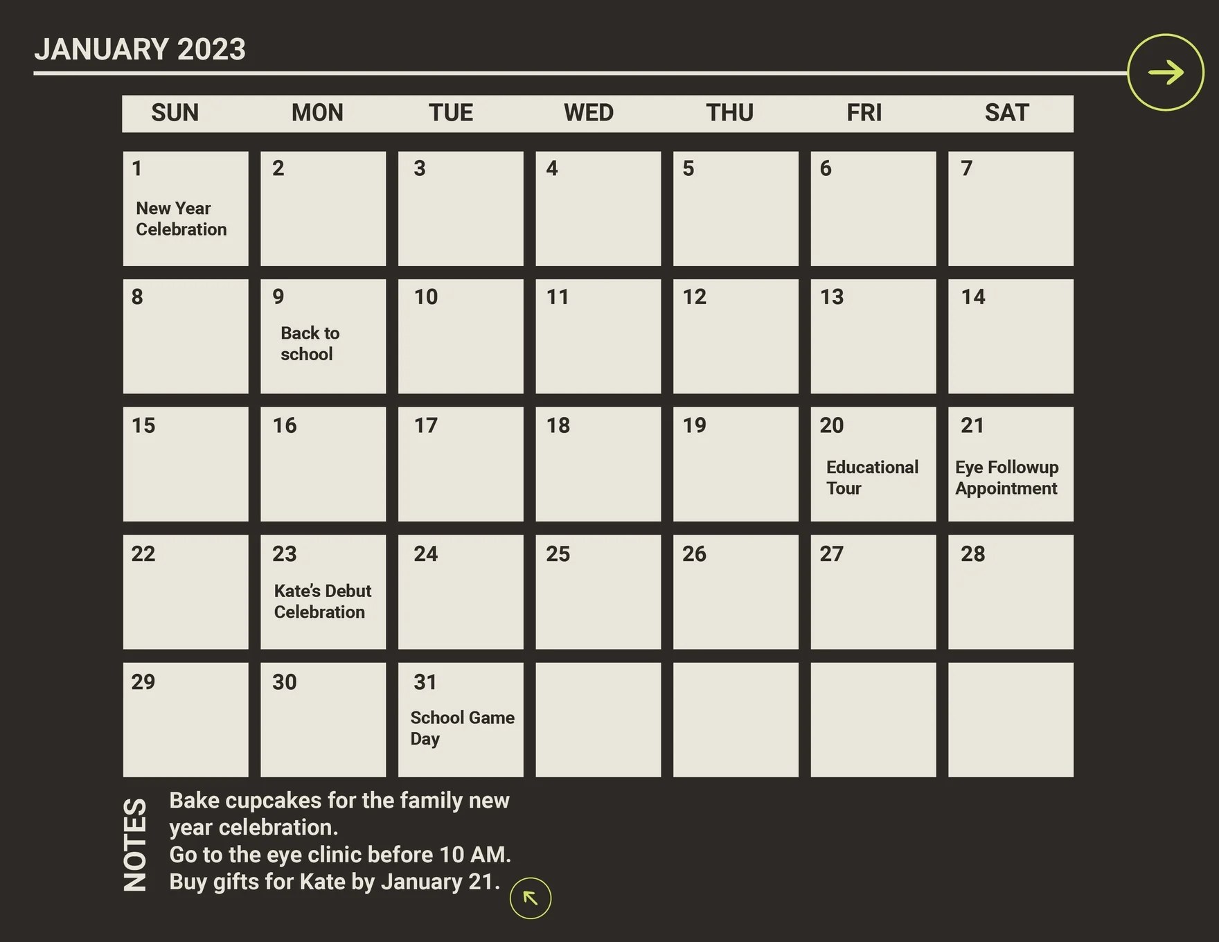 Printable Editable Calendar 2023 Word Mobila Bucatari