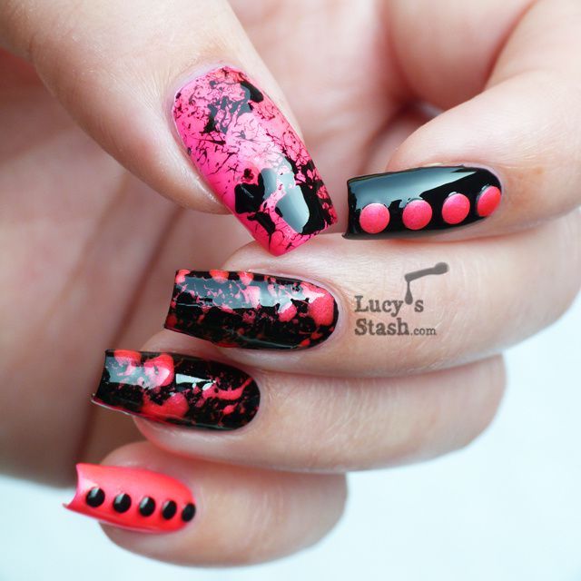 How To Achieve The Perfect Black And Neon Pink Nails In 2023 The Fshn