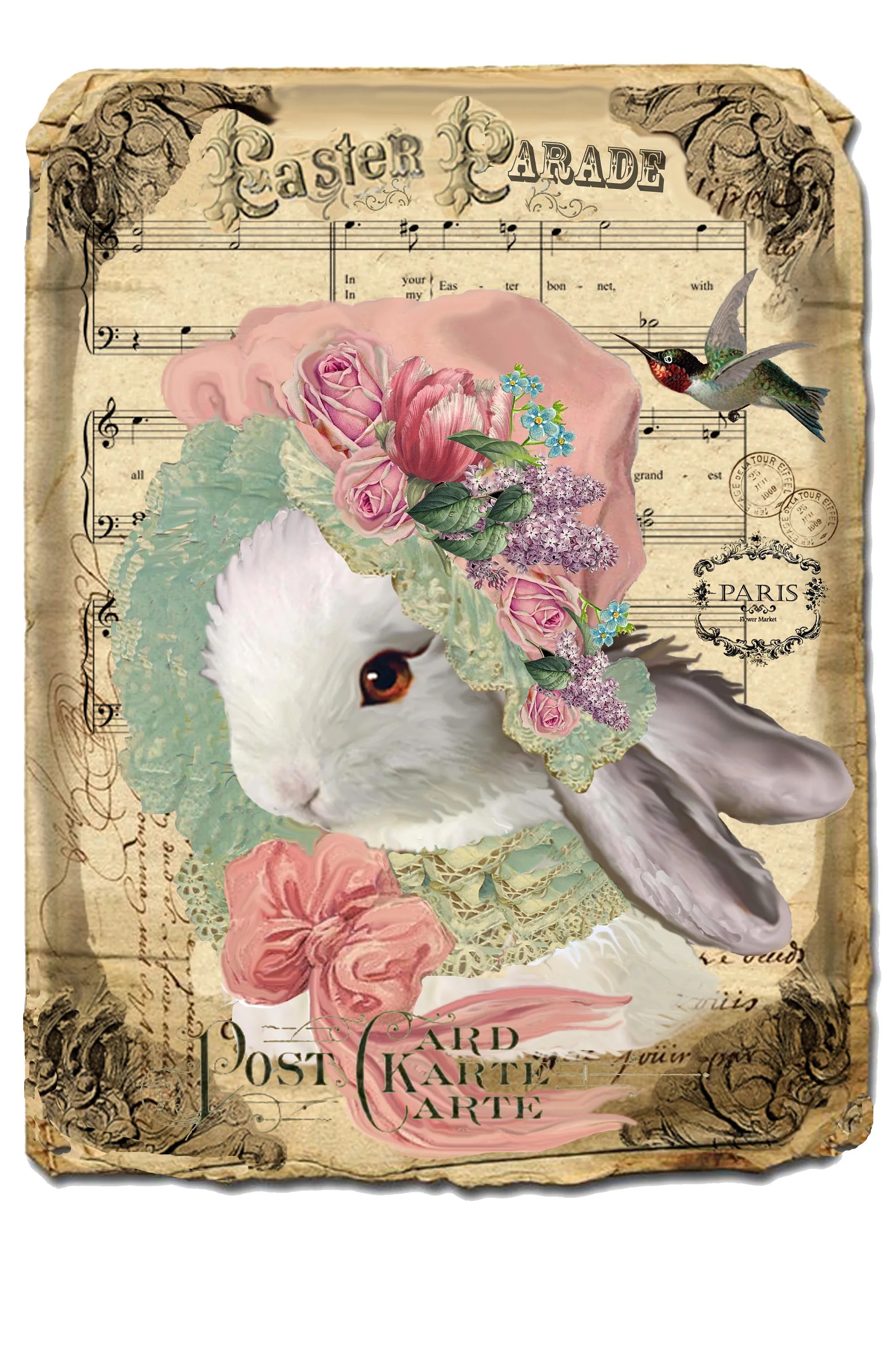 Free Vintage Bunny Printables