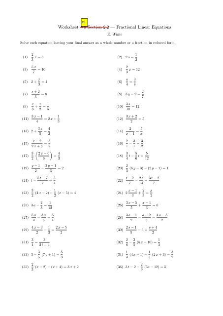 Linear Equations Worksheet Year 7 Tessshebaylo