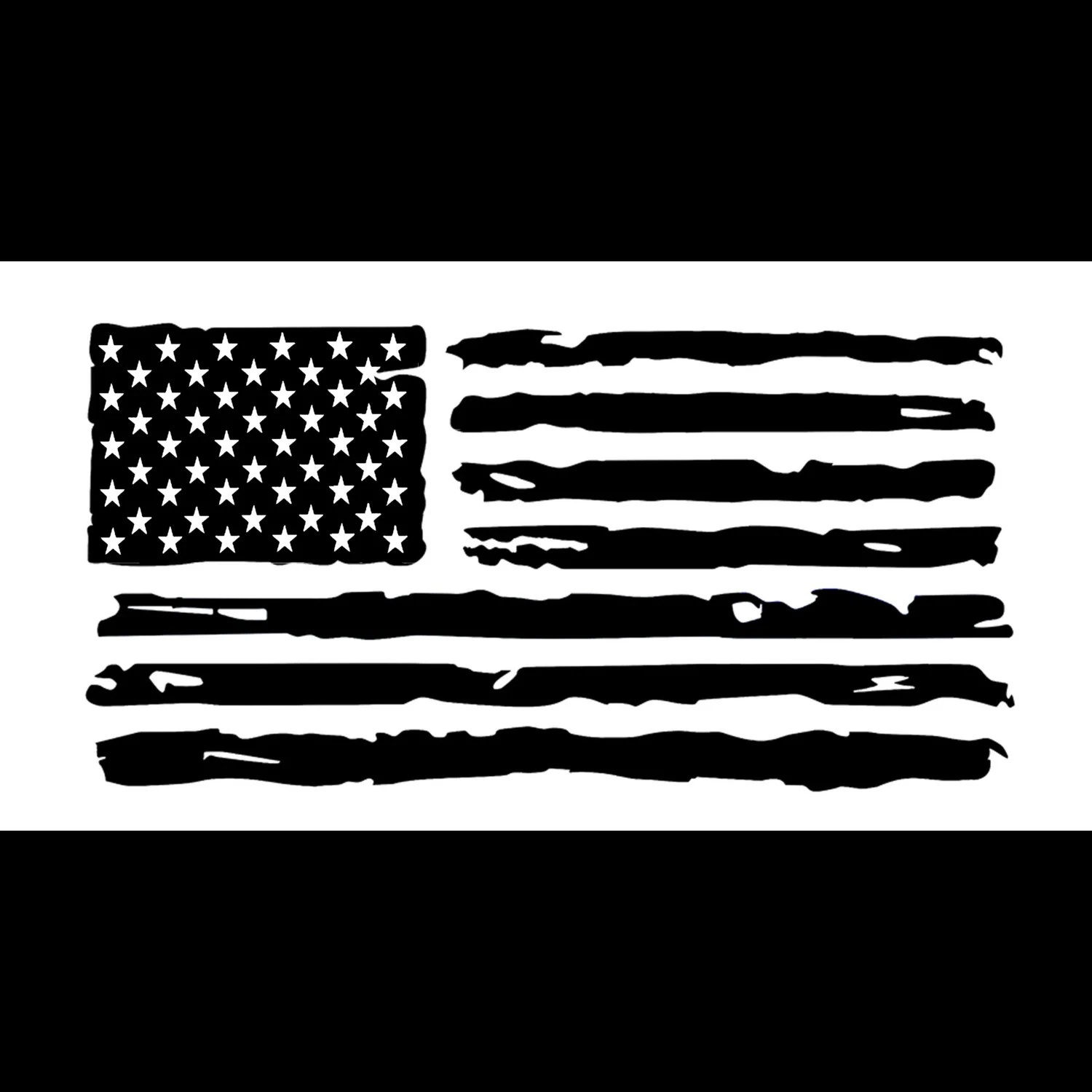 Distressed American Flag Clip Art Black And White