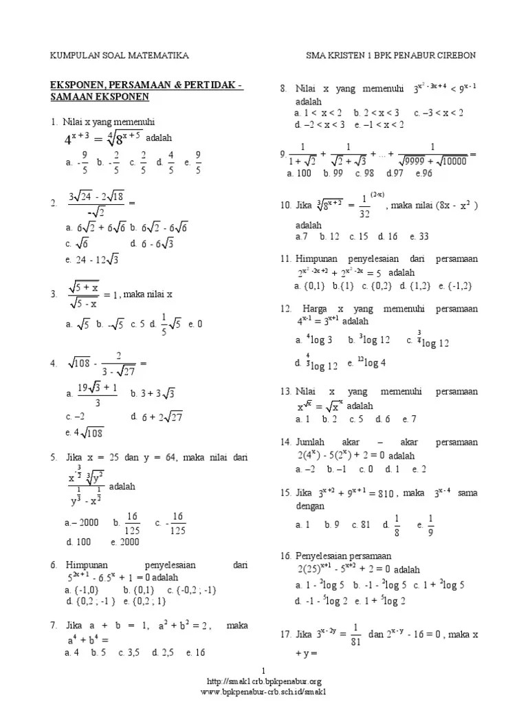 Materi Matematika Peminatan Kelas 12 Semester 1 Homecare24