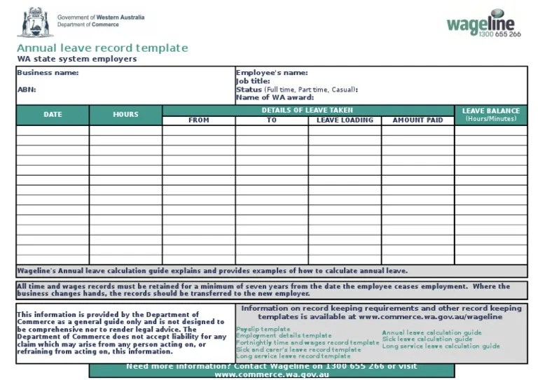 Everything You Need To Know About The Staff Leave Record Template