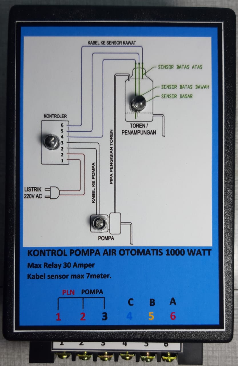 Rangkaian Otomatis Pompa Air Dengan Relay Brain