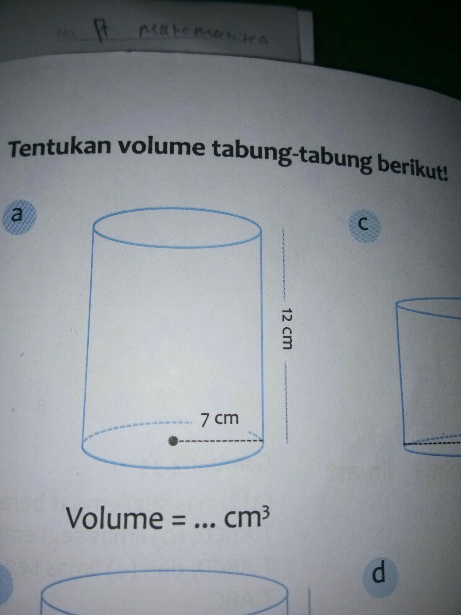 Rumus Volume Tabung Diameter Matematika Dasar Riset