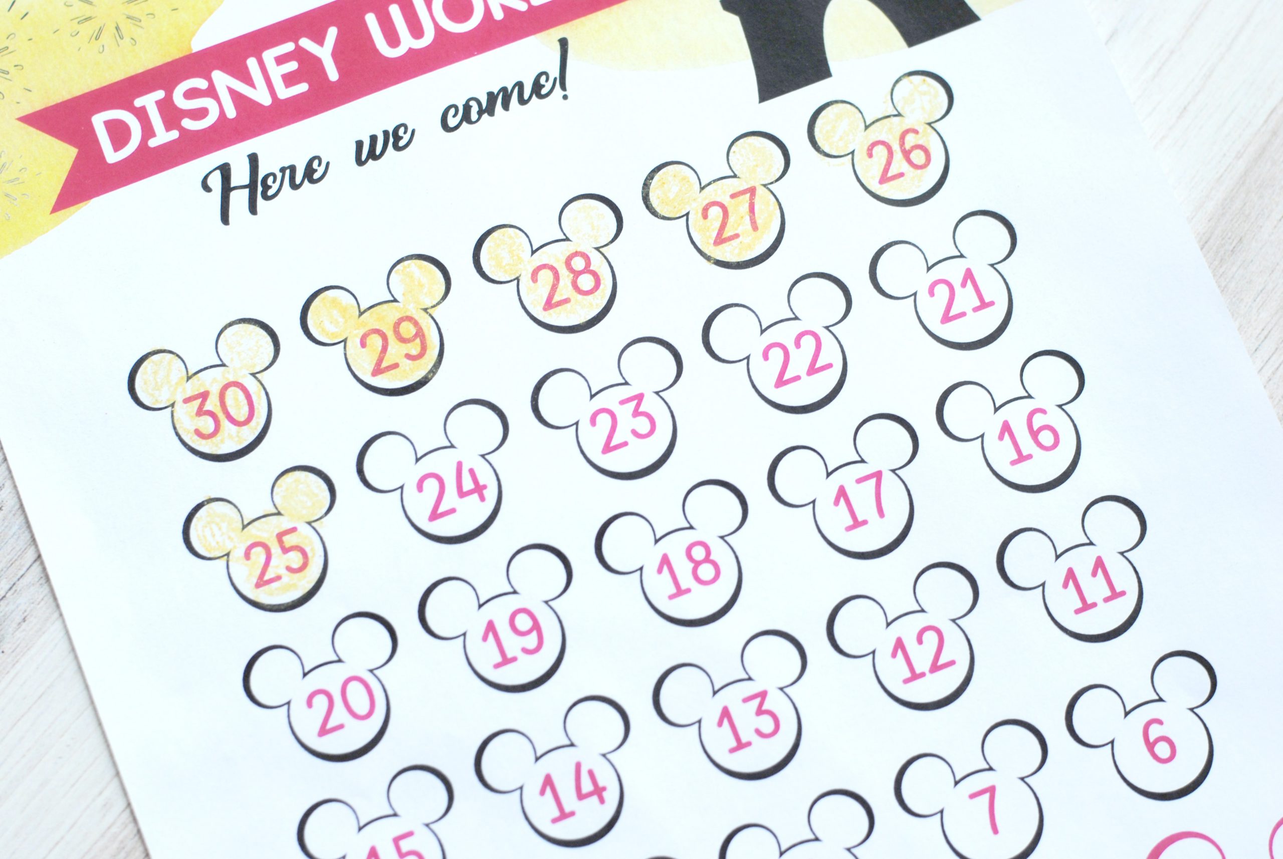 Disney Printable Calendar Printable Words Worksheets