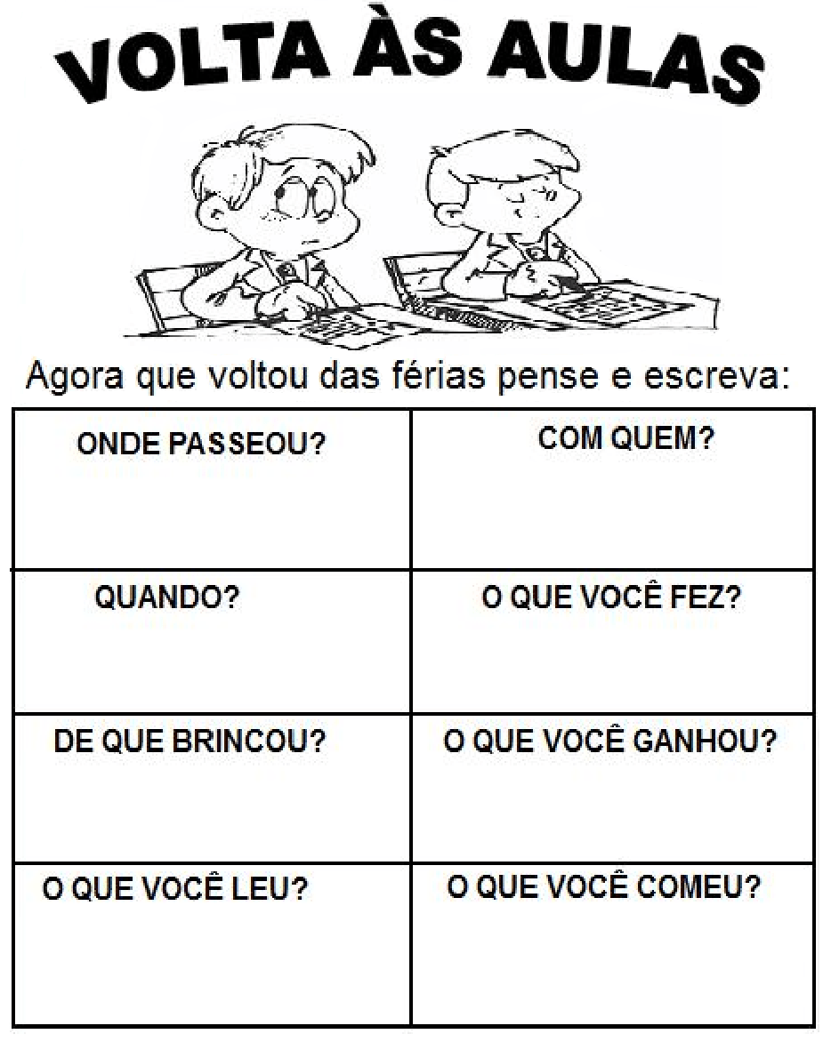 20 Atividades De Volta às Aulas Ensino Fundamental Para Imprimir