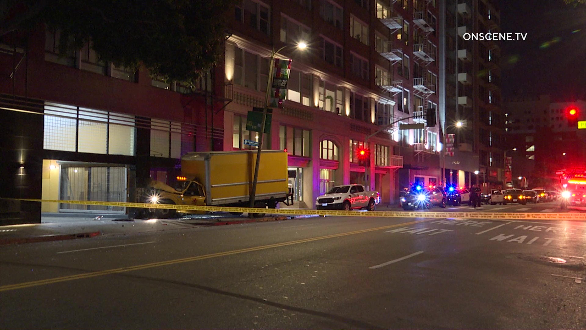 Los Angeles Pursuit Of Stolen Box Truck Ends With Crash Into Building