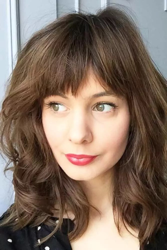 Medium Length Layered Hair With Bangs Rockwellhairstyles