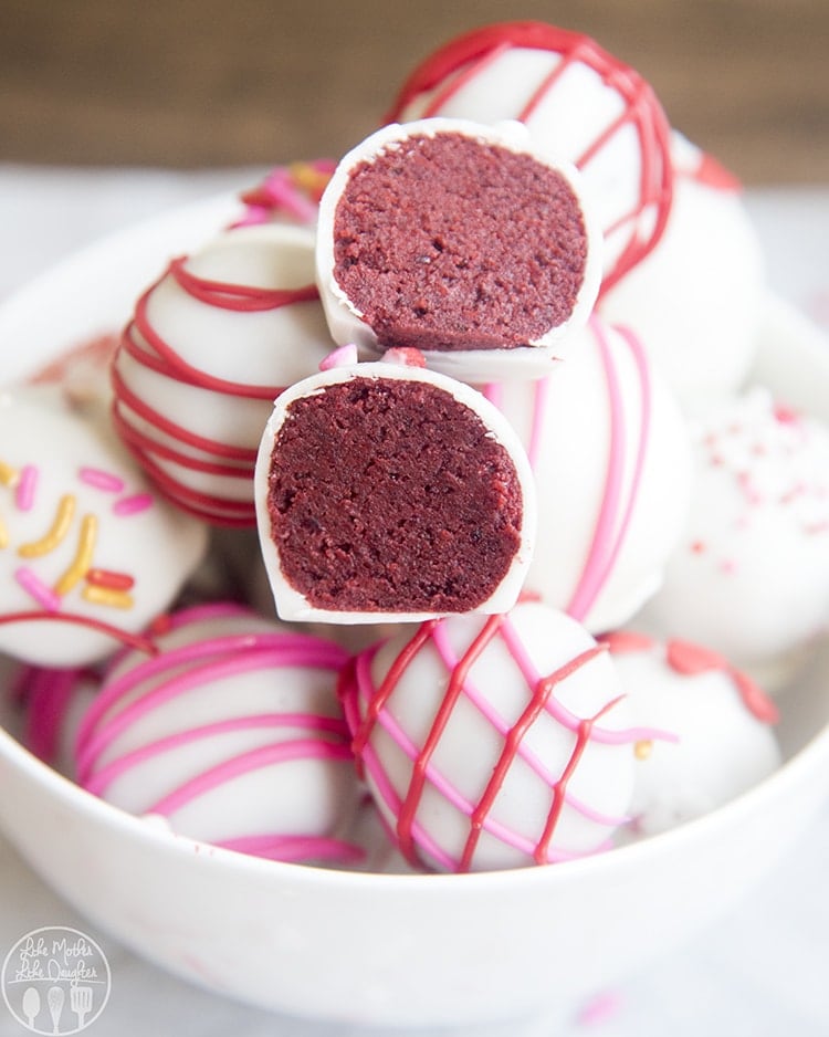 Red Velvet Cake Balls Like Mother Like Daughter