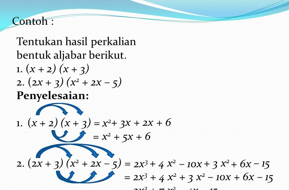 Soal Perkalian Aljabar Kelas 7 Latihasnoal