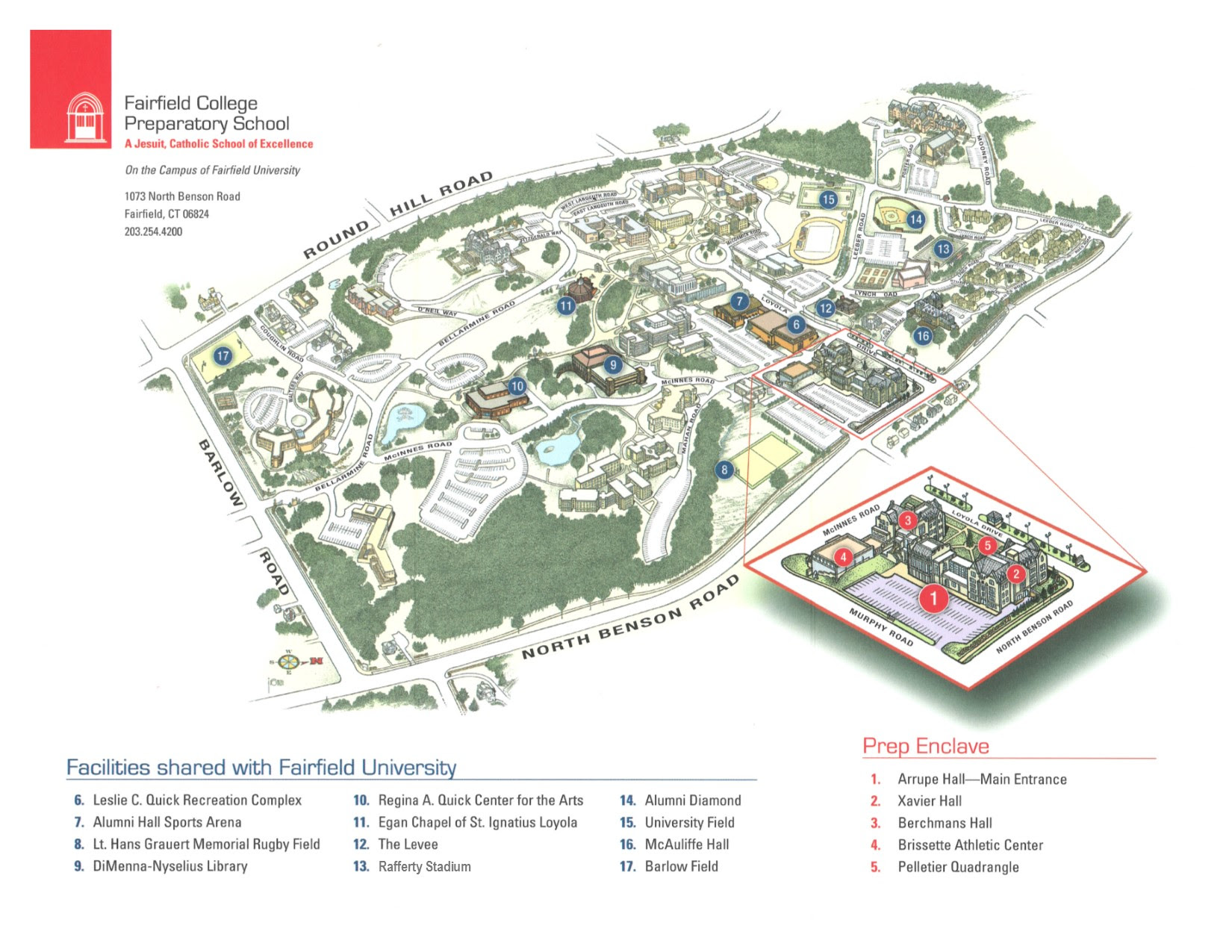 Fairfield University Campus Map Navigating Your Way Around Map Of