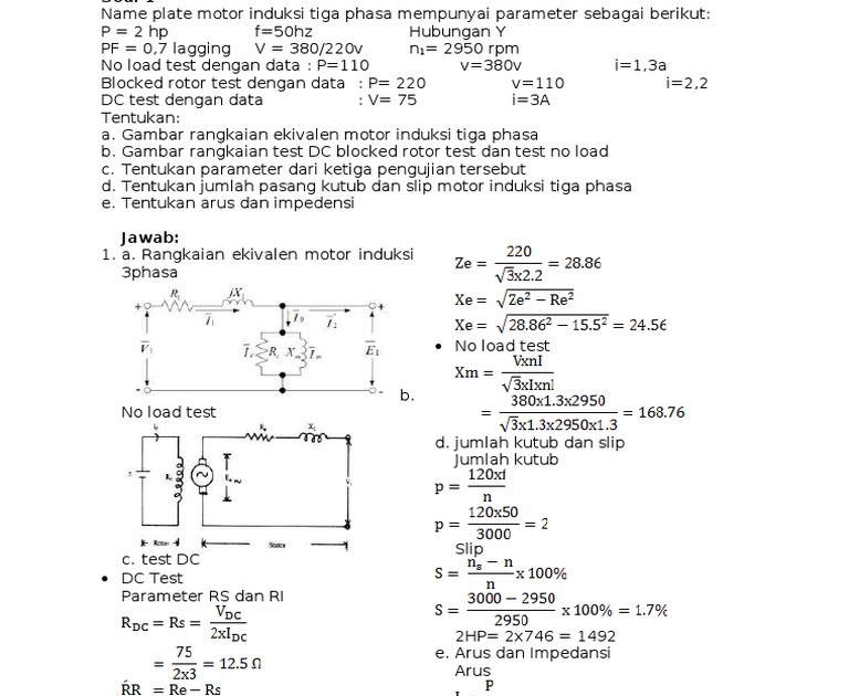 Contoh Soal Dan Jawaban Instalasi Motor Listrik Blog Sekolah Riset