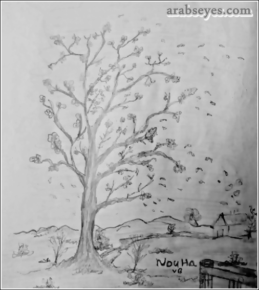 طريقة رسم شجرة الخريف شجرة الكرز