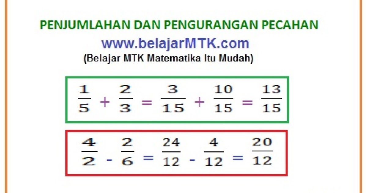 3 Rumus Pembagian Pecahan Dan Contoh Soal Soalb