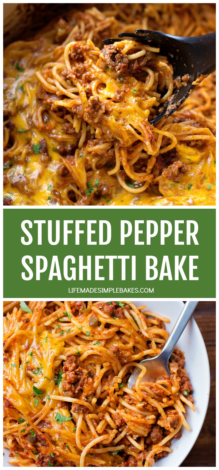 Stuffed Pepper Spaghetti Bake Life Made Simple