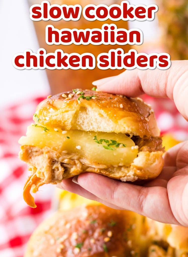 Slow Cooker Hawaiian Chicken Sliders Life With The Crust Cut Off